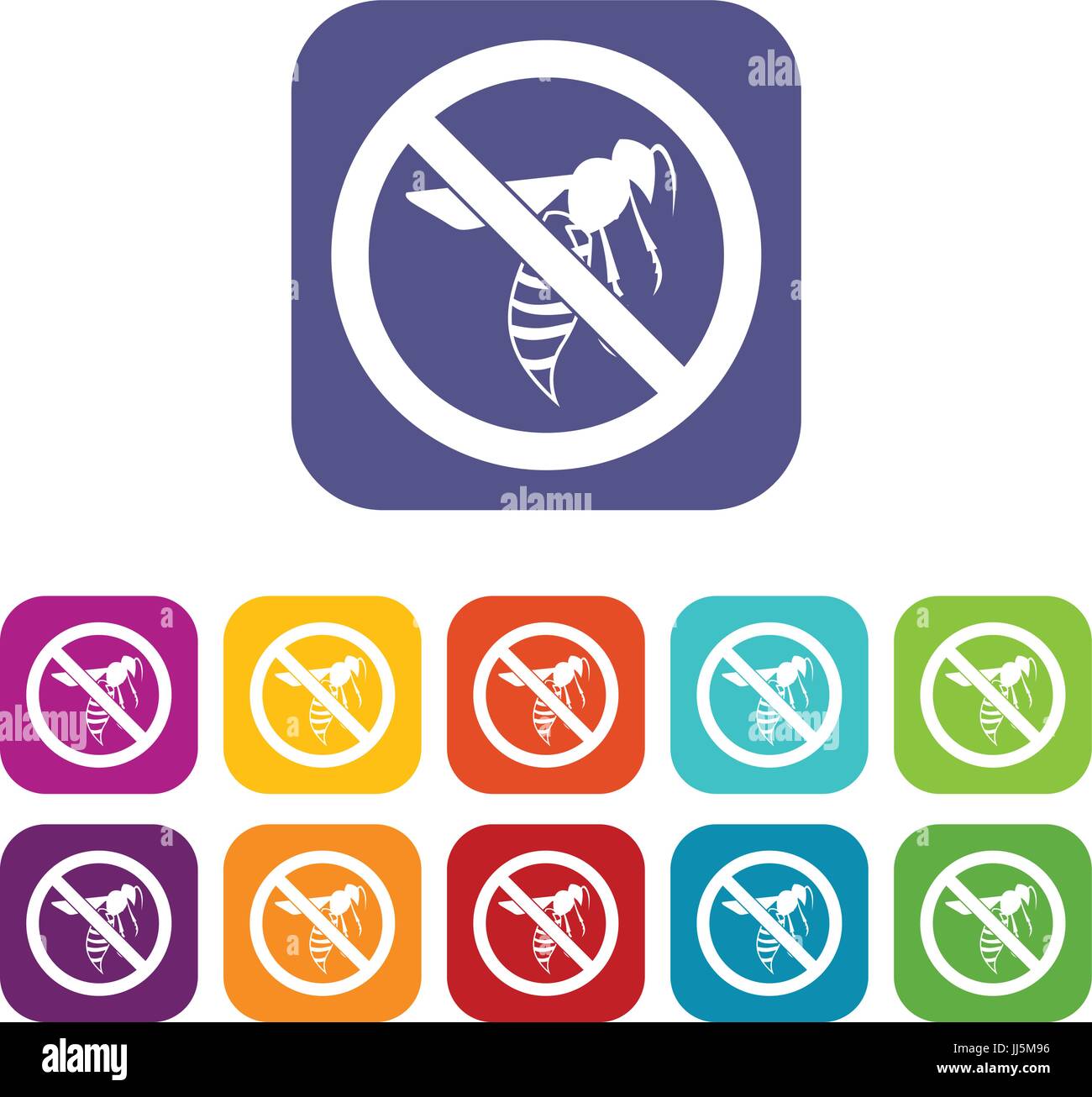 No wasp sign icons set Stock Vector Image & Art - Alamy