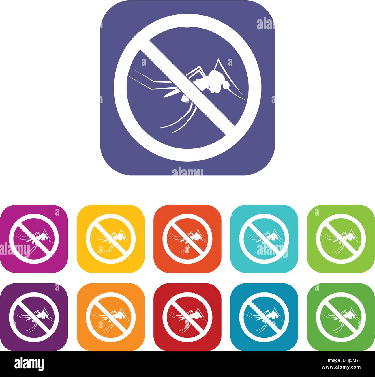 No mosquito sign icons set Stock Vector Image & Art - Alamy