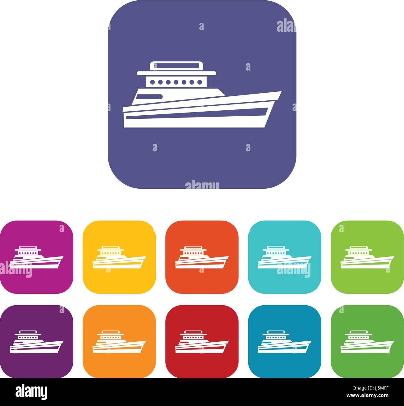 Great powerboat icons set Stock Vector Image & Art - Alamy