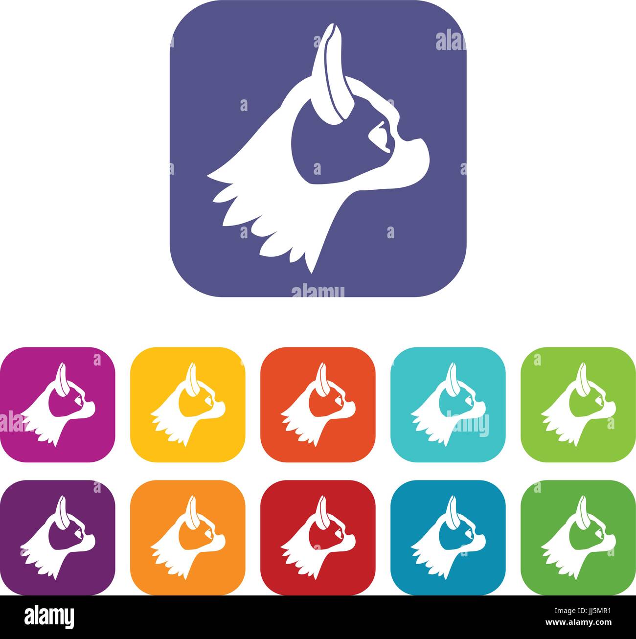 Pug dog icons set Stock Vector Image & Art - Alamy