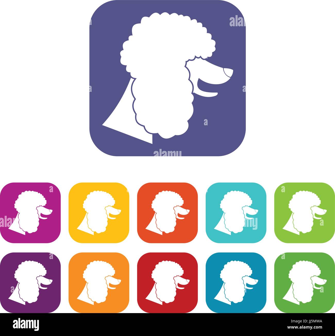 Poodle dog icons set Stock Vector Image & Art - Alamy