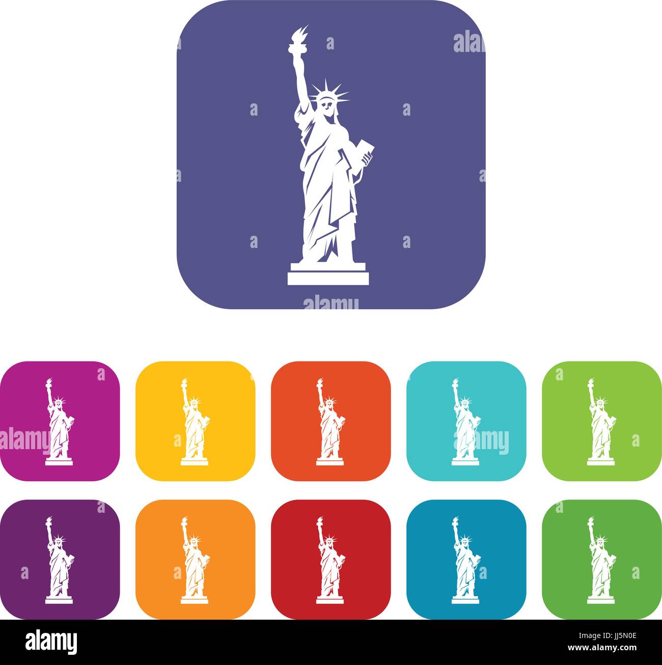Statue of liberty icons set Stock Vector Image & Art - Alamy