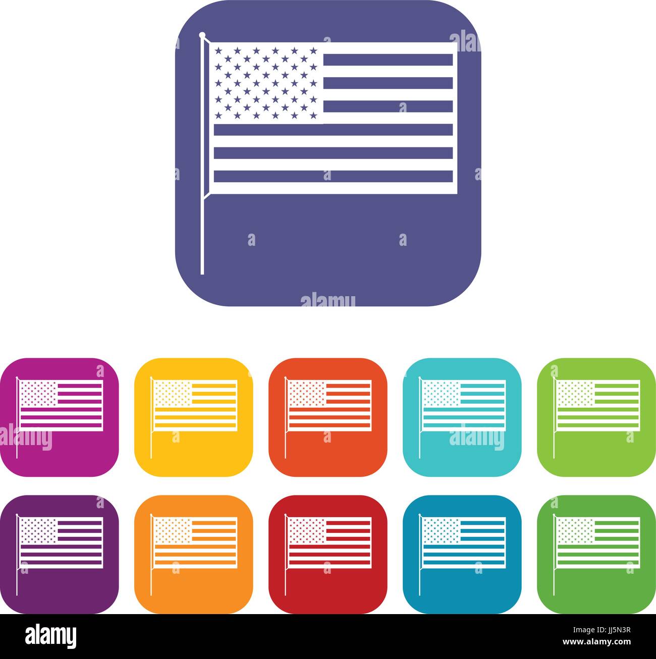 American flag icons set Stock Vector Image & Art - Alamy