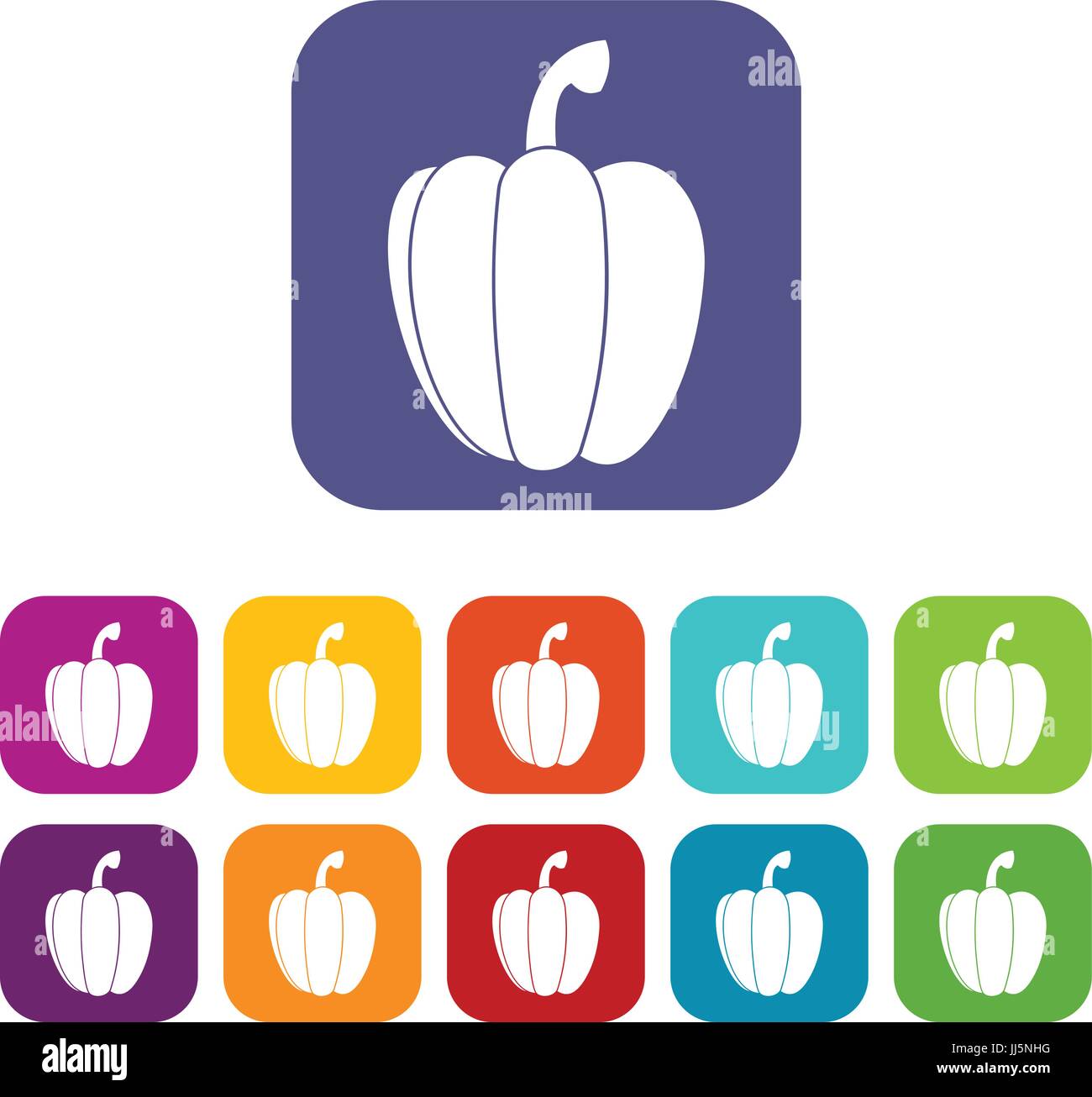 Pepper icons set Stock Vector Image & Art - Alamy