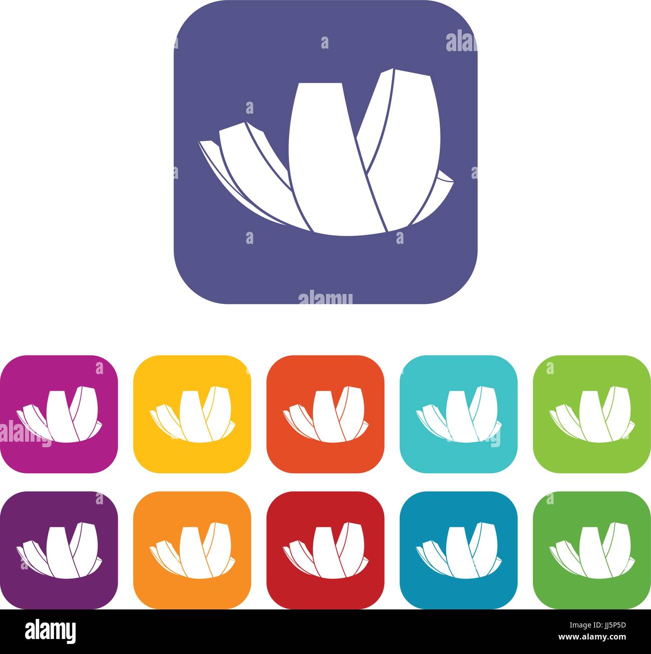 ArtScience Museum in Singapore icons set Stock Vector Image & Art - Alamy