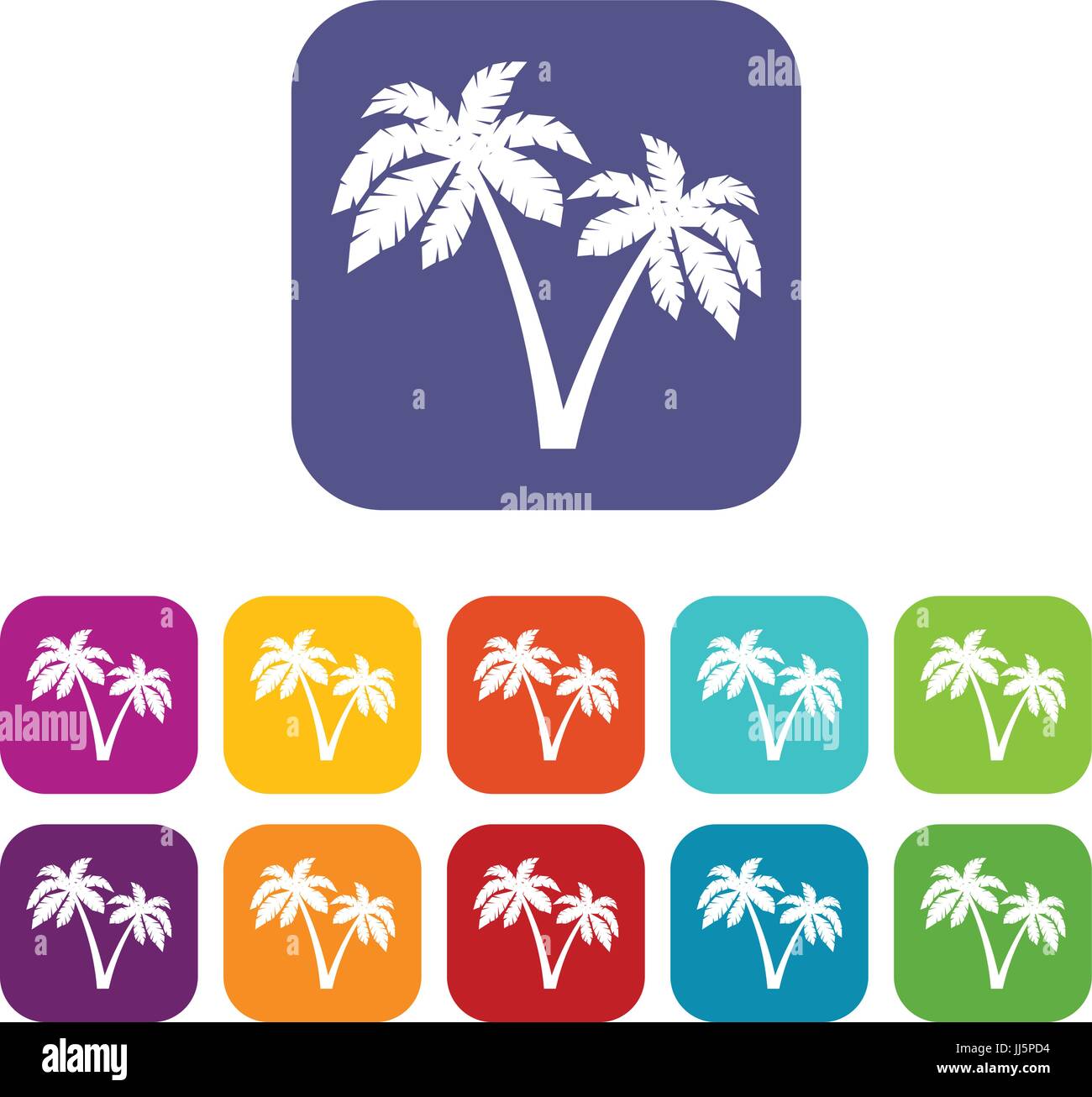 Two palms icons set Stock Vector Image & Art - Alamy
