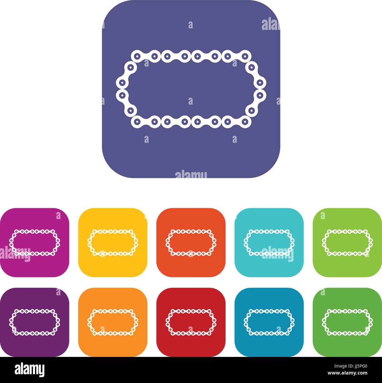 Bicycle chain icons set Stock Vector Image & Art - Alamy