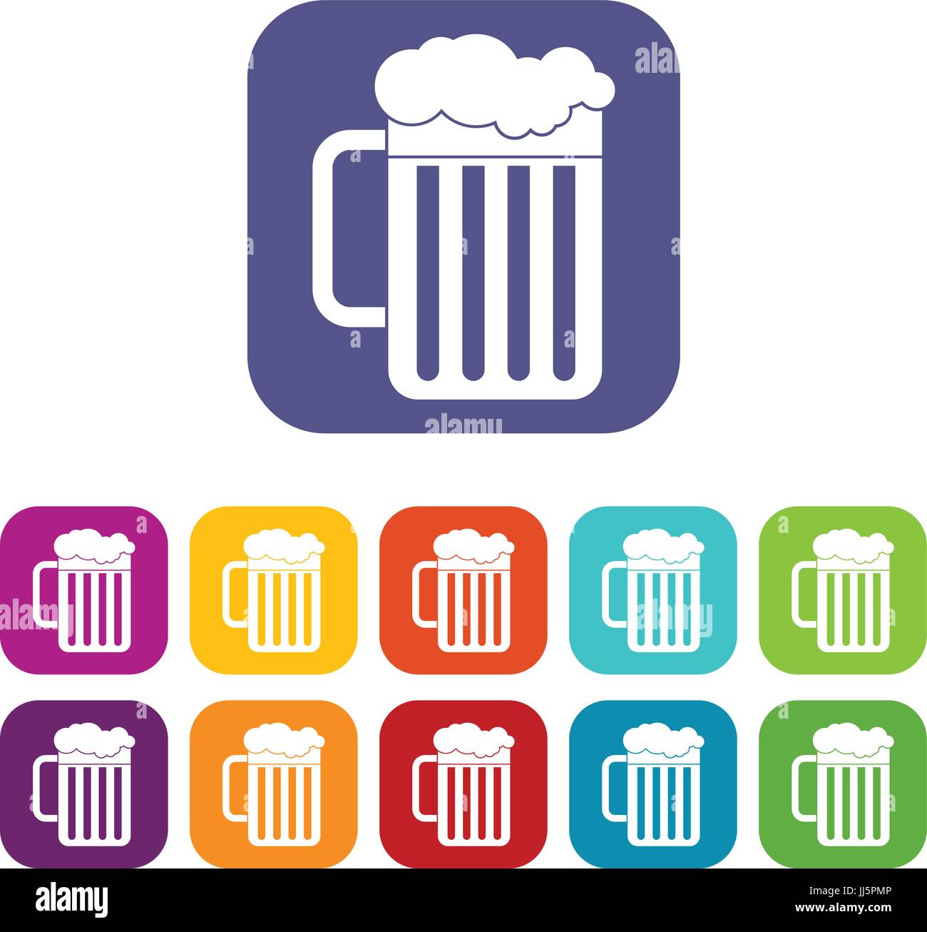 Beer mug icons set Stock Vector Image & Art - Alamy