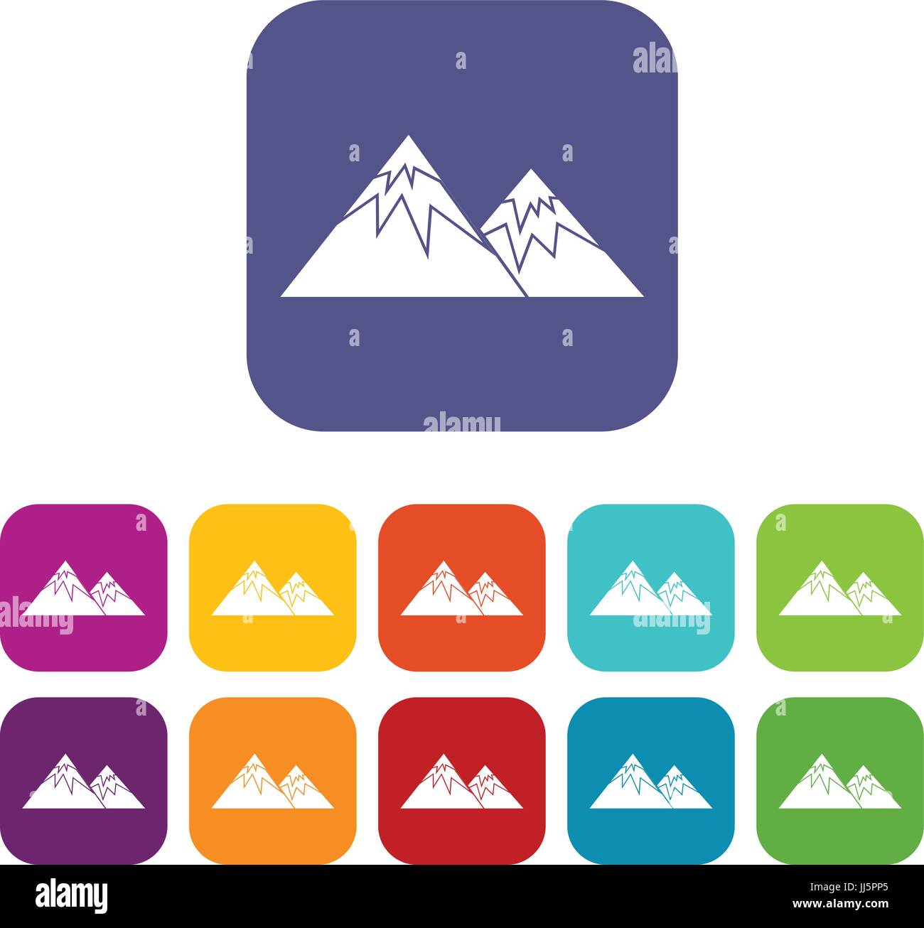 Swiss alps icons set Stock Vector Image & Art - Alamy