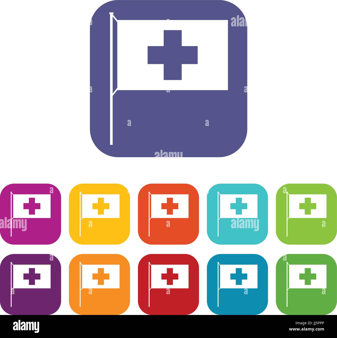 Switzerland flag icons set Stock Vector Image & Art - Alamy