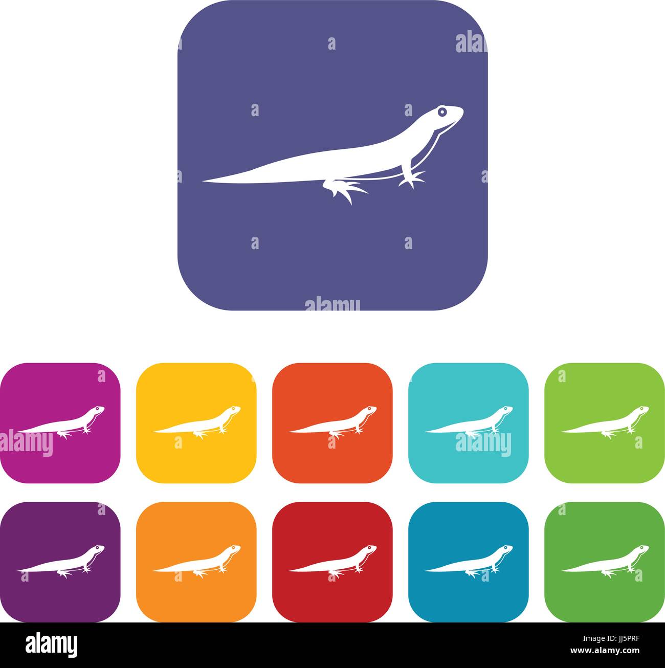 Lizard icons set Stock Vector Image & Art - Alamy