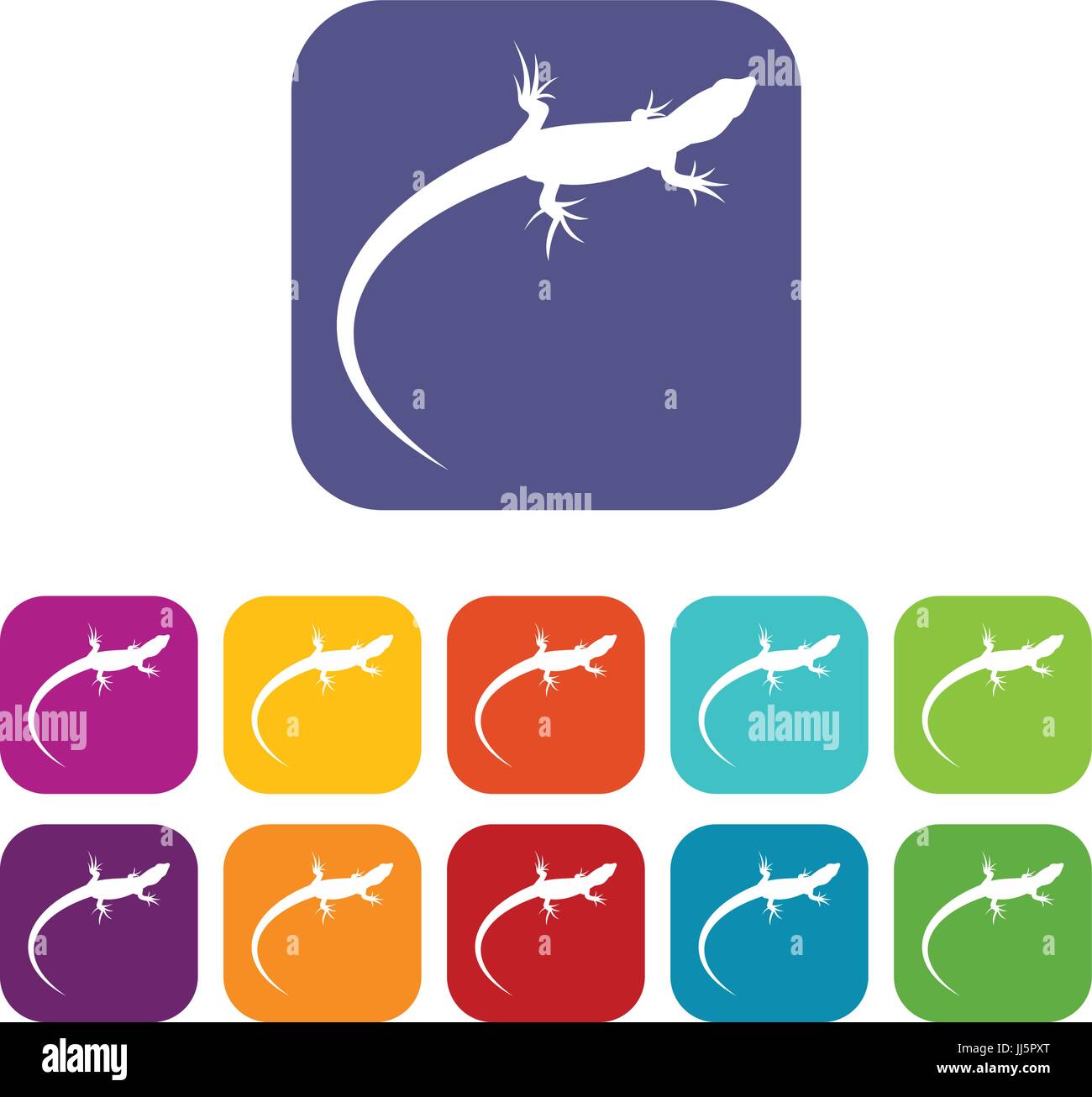 Lizard icons set Stock Vector Image & Art - Alamy