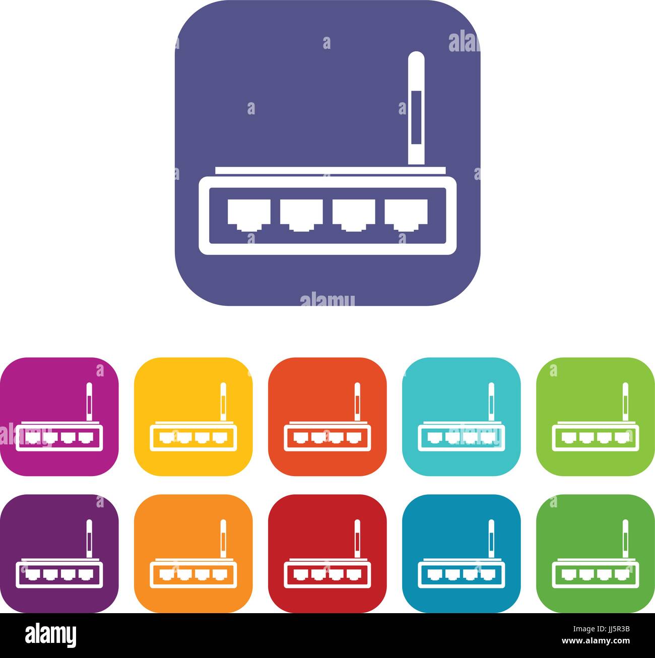 Router icons set Stock Vector Image & Art - Alamy