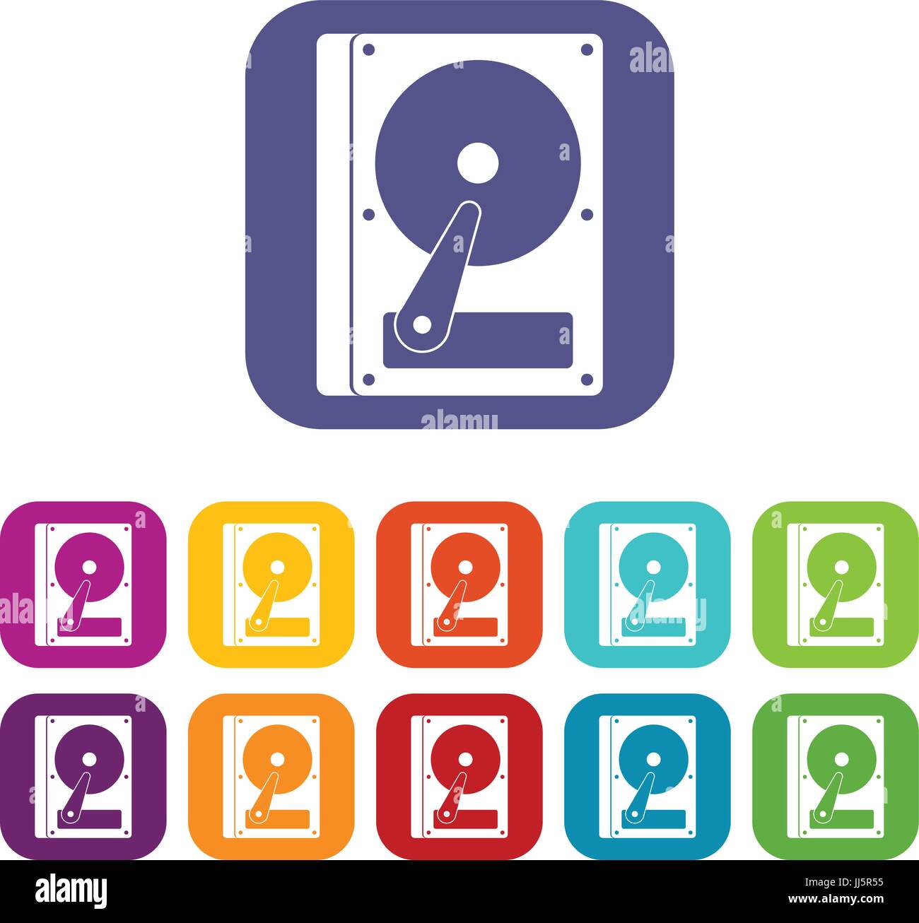 HDD icons set Stock Vector Image & Art - Alamy