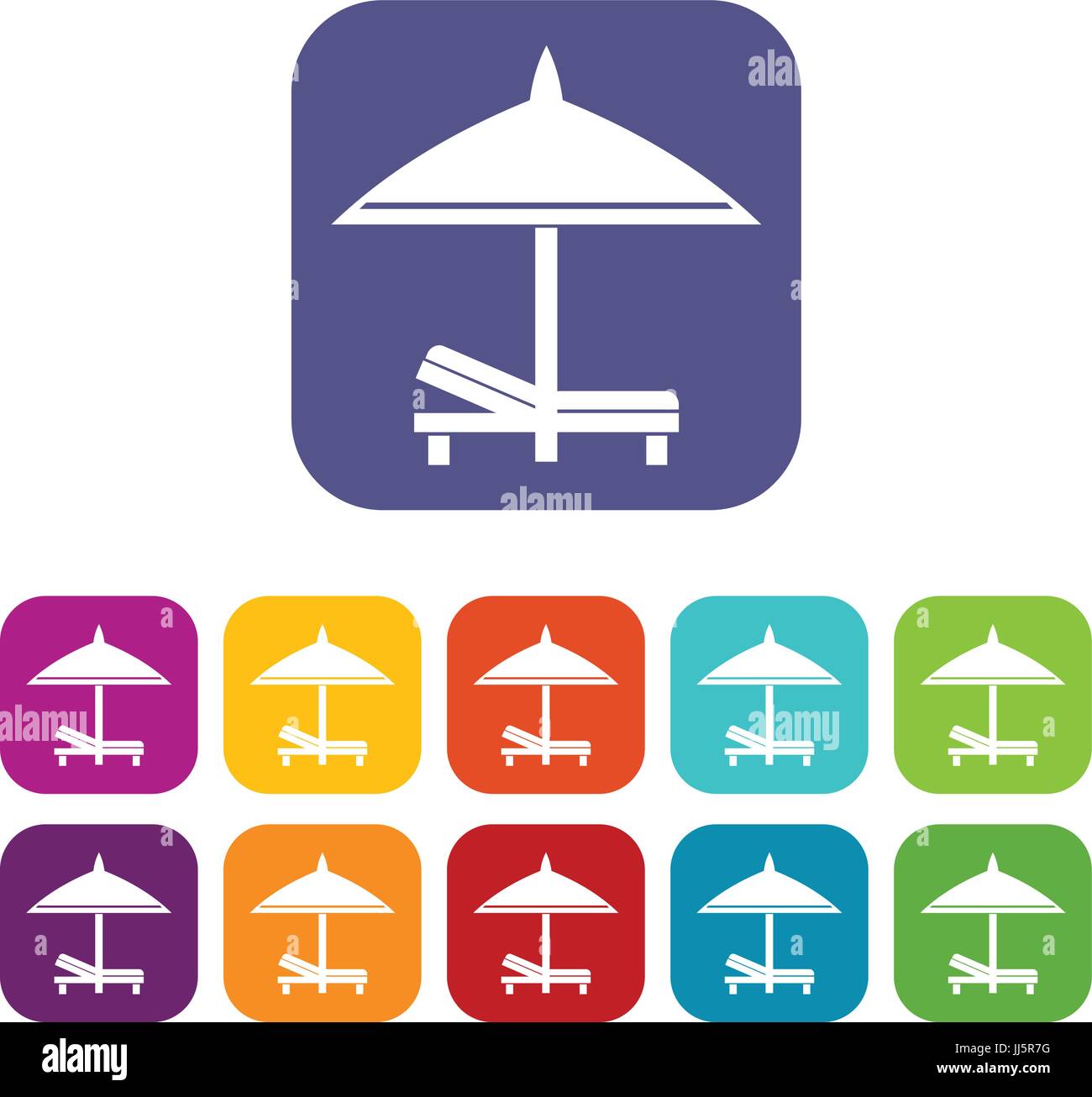 Red beach bench Stock Vector Images - Alamy