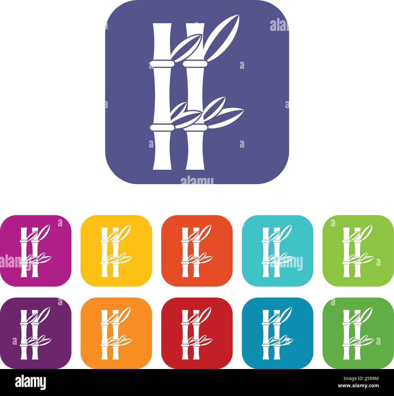 Bamboo icons set Stock Vector Image & Art - Alamy