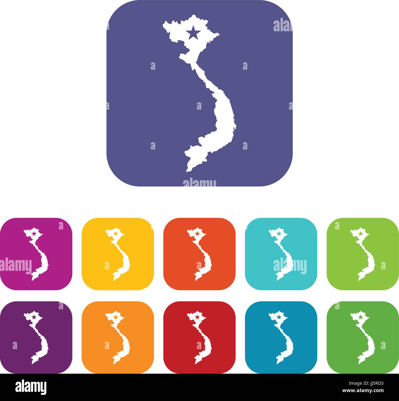 Vietnam map icons set Stock Vector Image & Art - Alamy