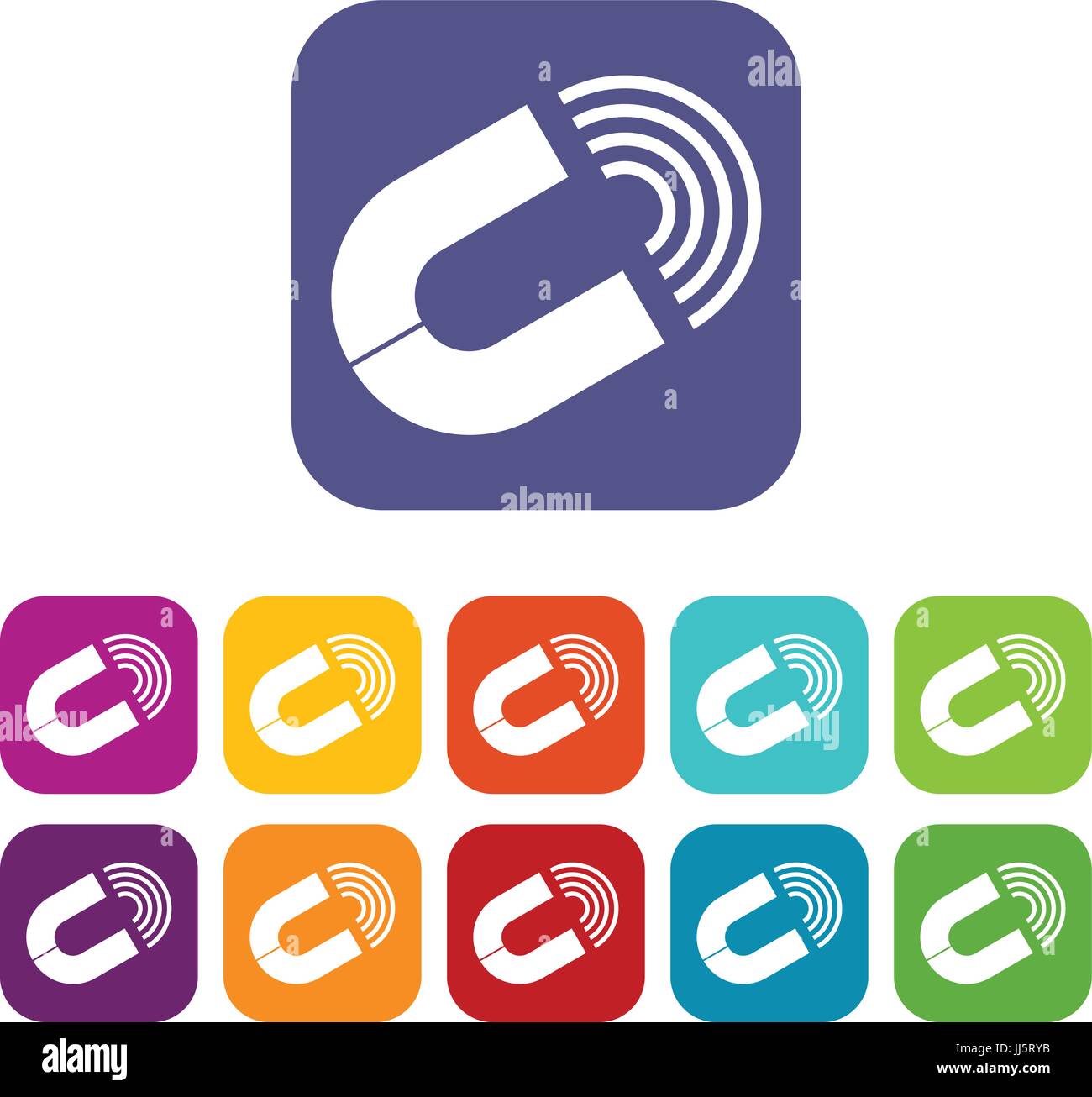 Horseshoe magnet icons set Stock Vector Image & Art - Alamy