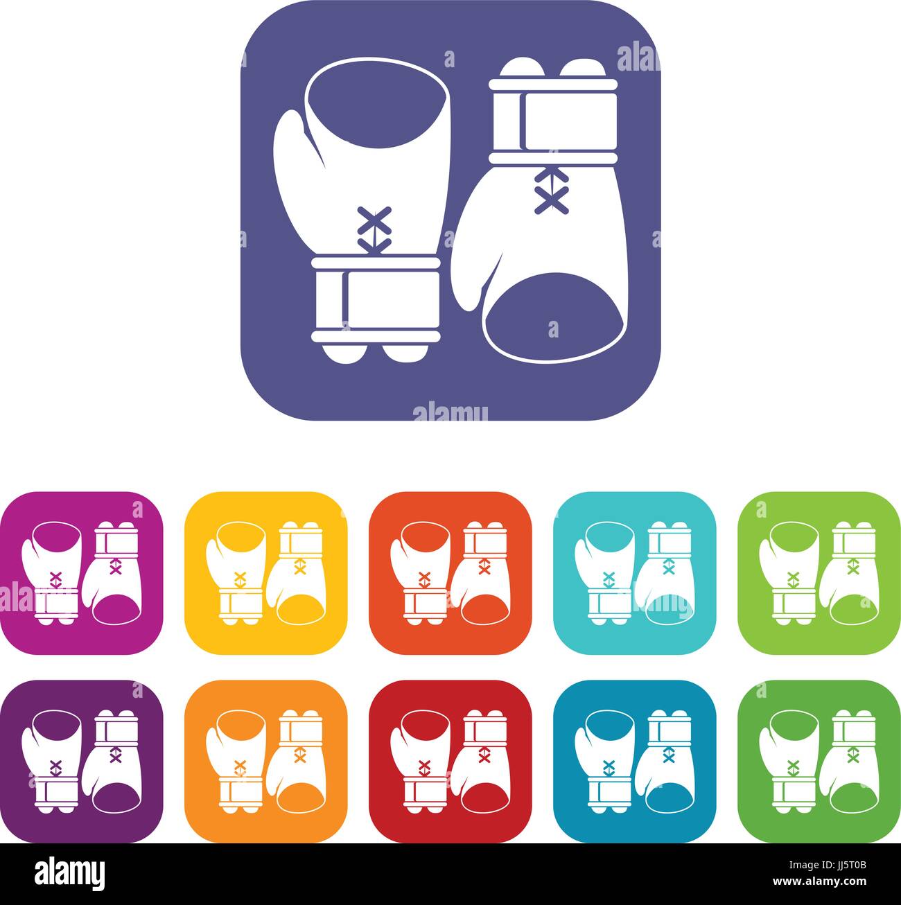 Boxing gloves icons set Stock Vector Image & Art - Alamy