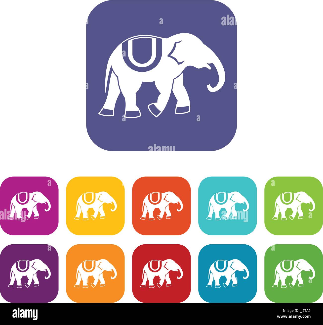 Elephant icons set Stock Vector Image & Art - Alamy