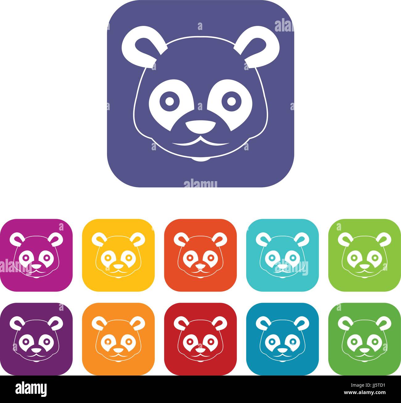 Head of panda icons set Stock Vector Image & Art - Alamy