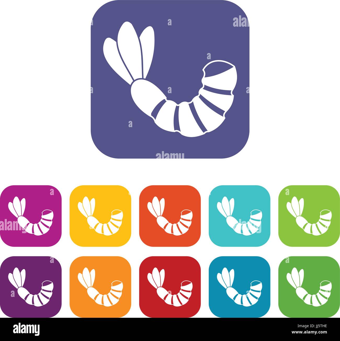 Shrimp icons set Stock Vector Image & Art - Alamy