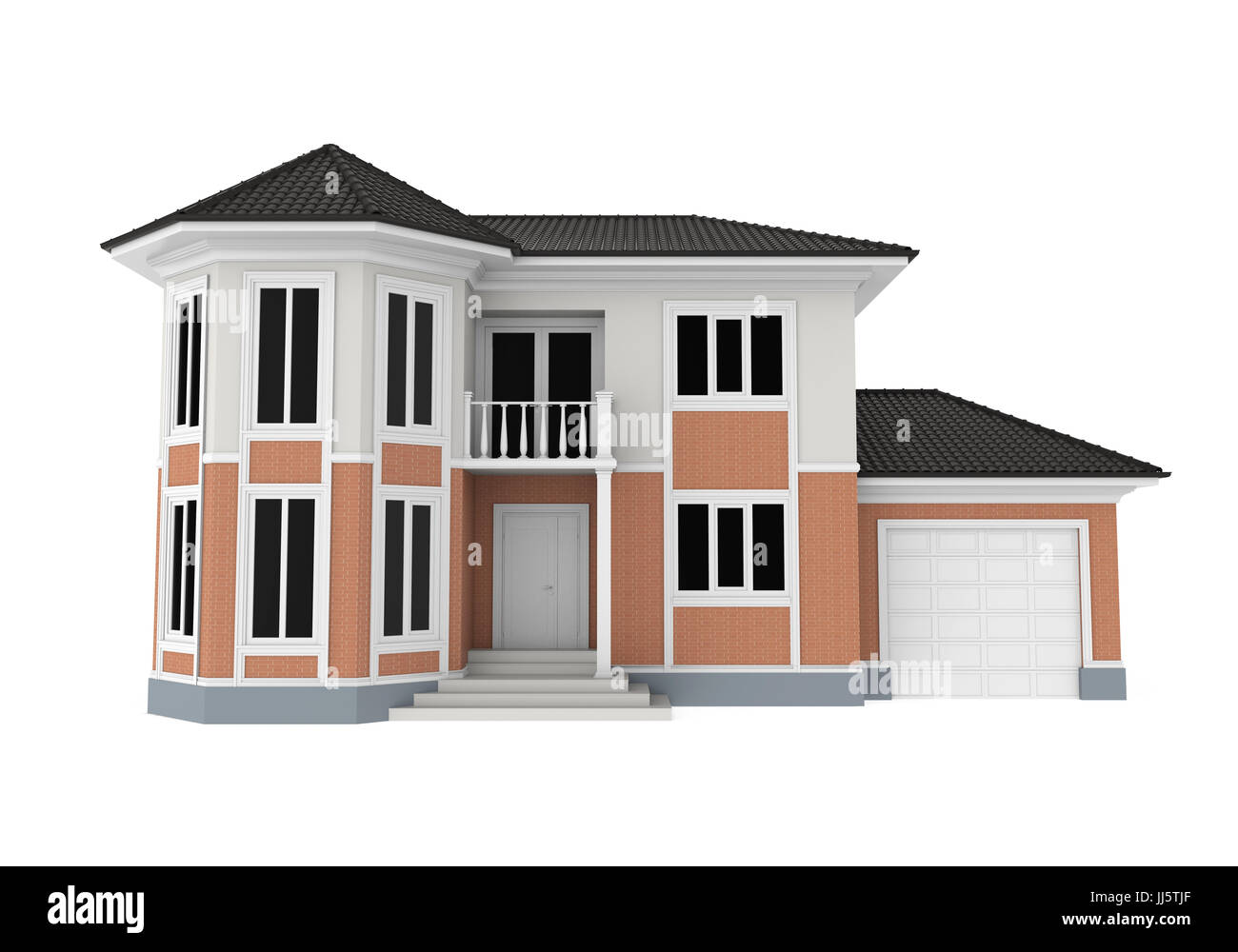 Architectural render house Cut Out Stock Images & Pictures - Alamy