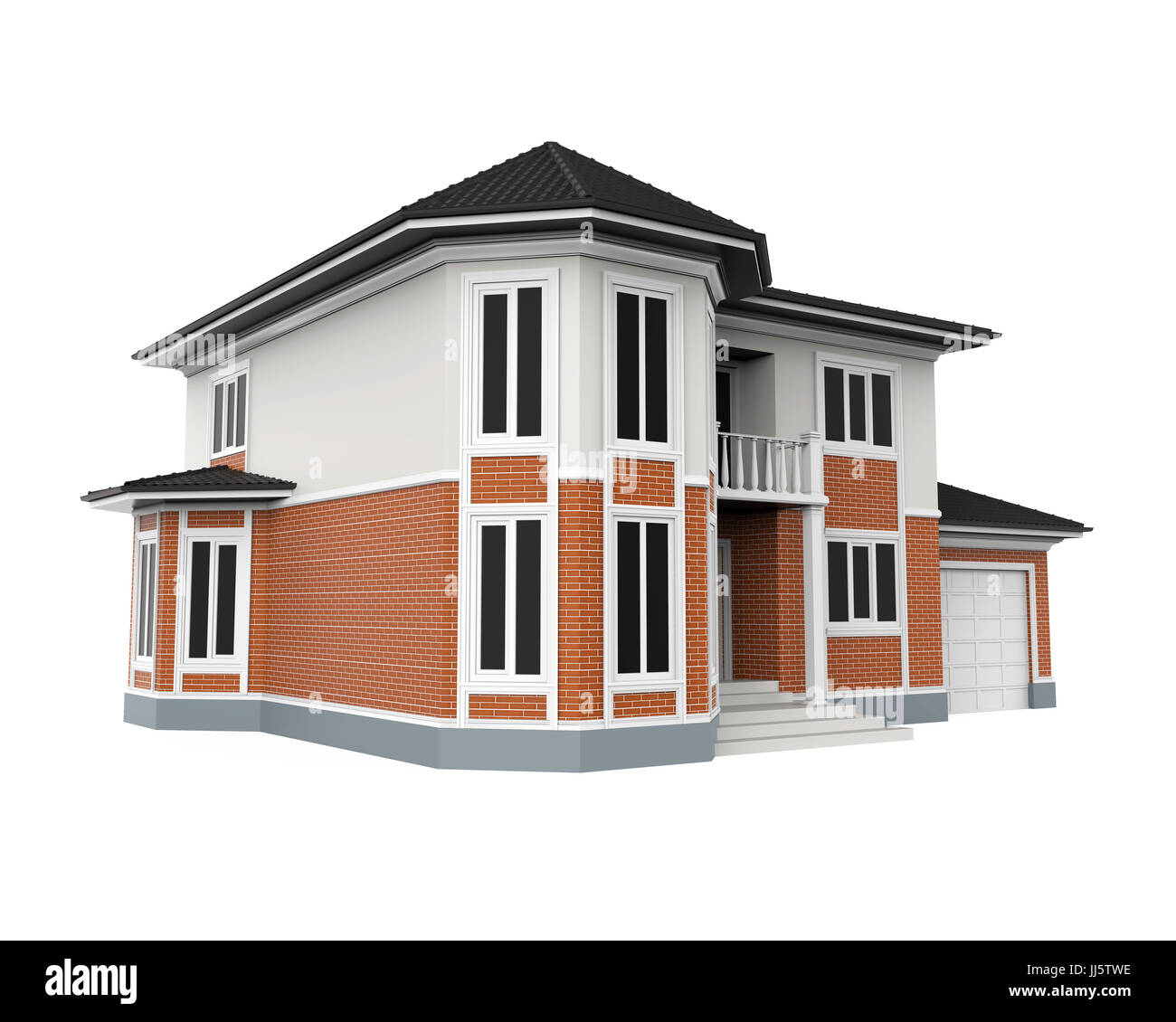 White render house building Cut Out Stock Images & Pictures - Alamy