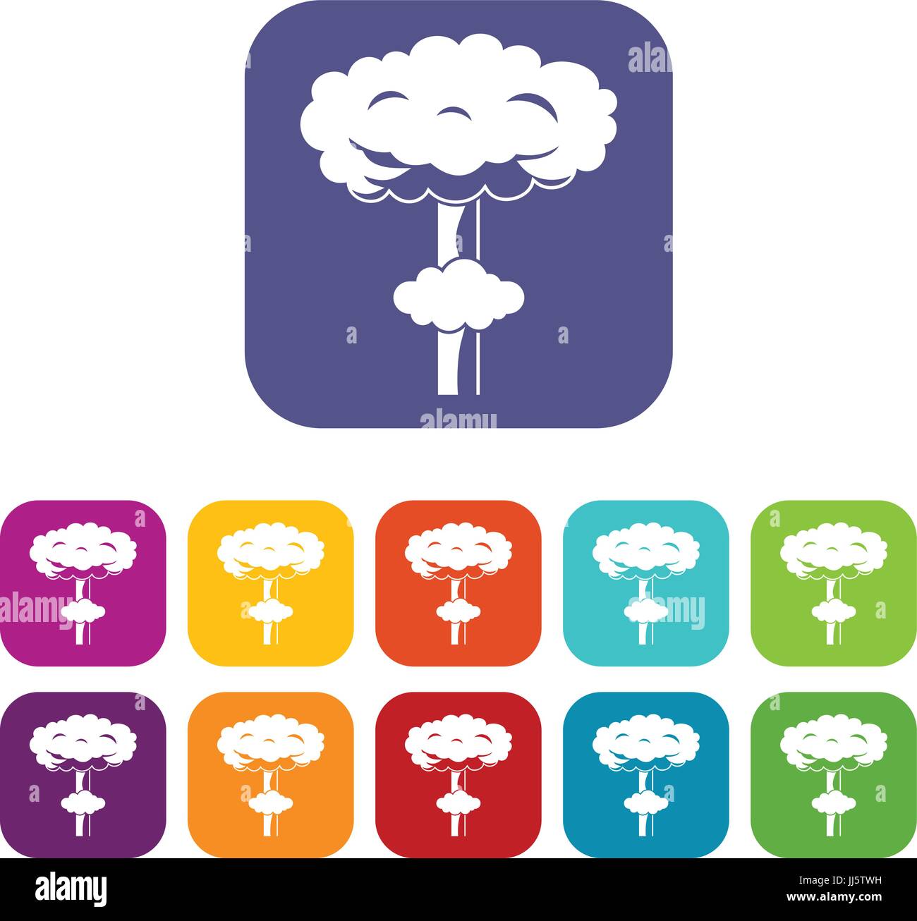 Nuclear explosion icons set Stock Vector Image & Art - Alamy