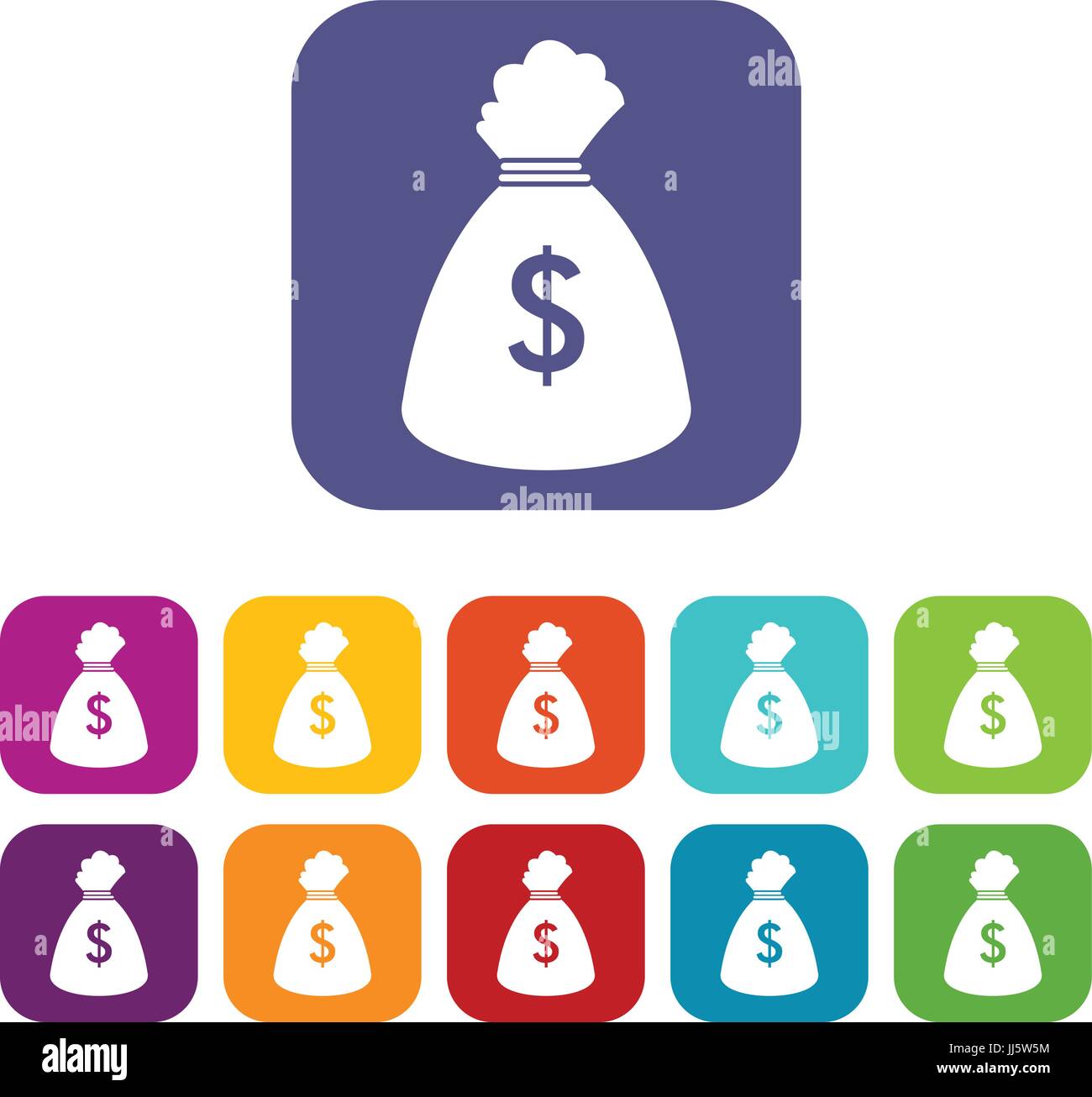 Money bag icons set Stock Vector Image & Art - Alamy