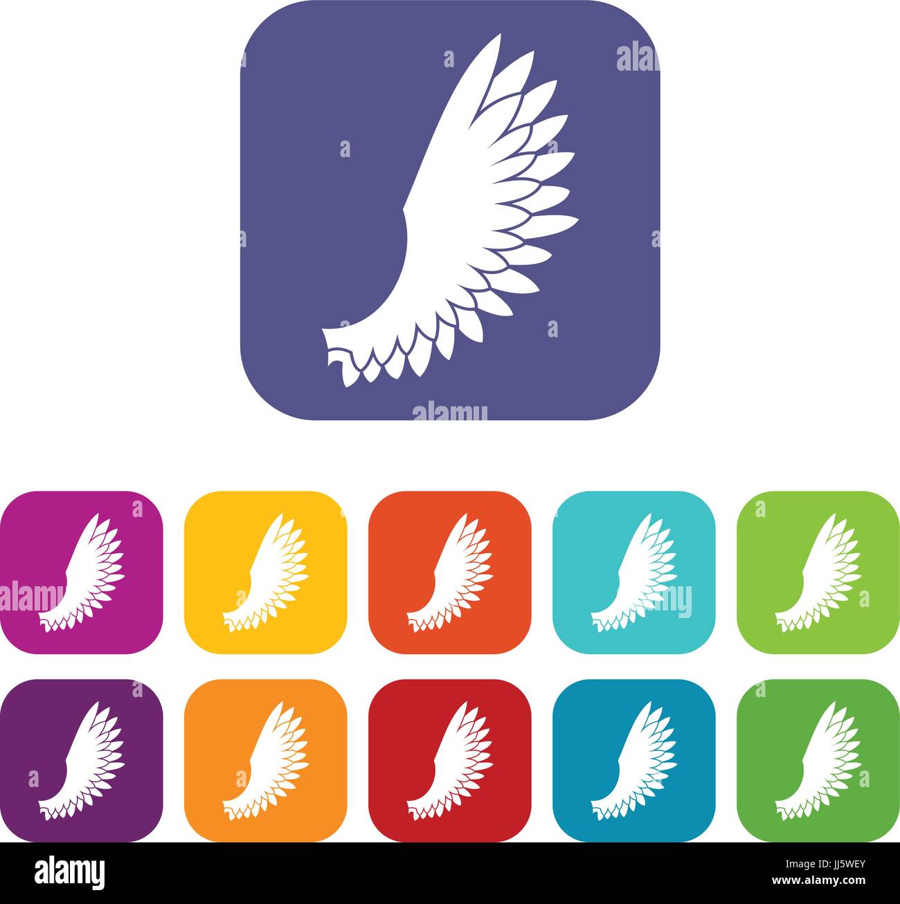 Wing icons set Stock Vector Image & Art - Alamy