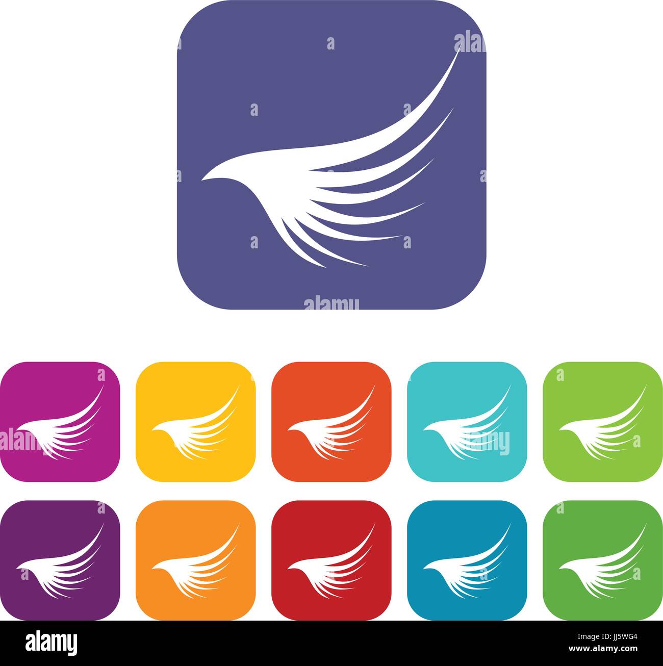 Wing icons set Stock Vector Image & Art - Alamy