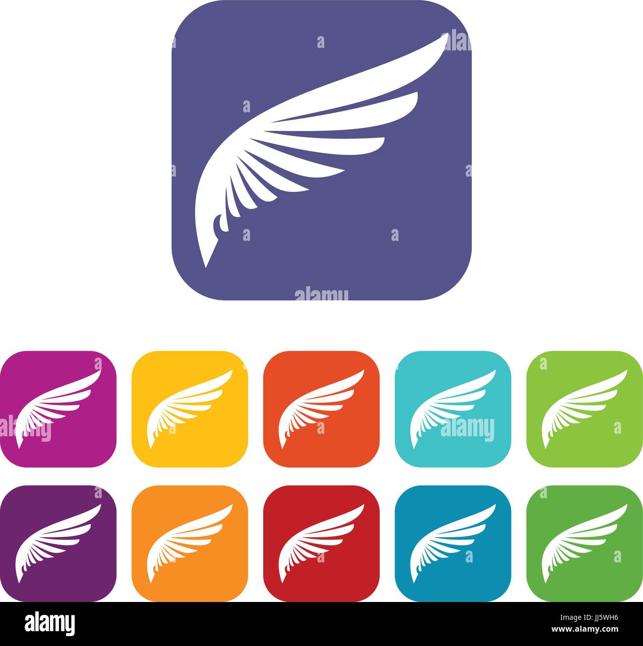 Wing icons set Stock Vector Image & Art - Alamy