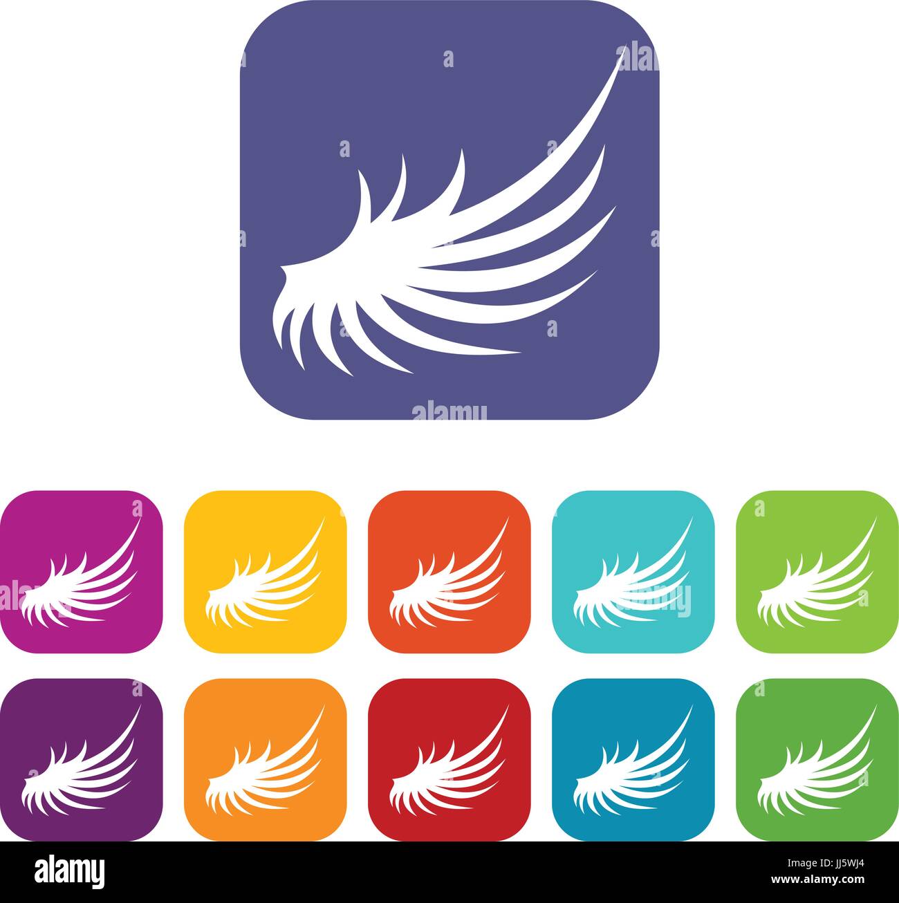 Wing icons set Stock Vector Image & Art - Alamy