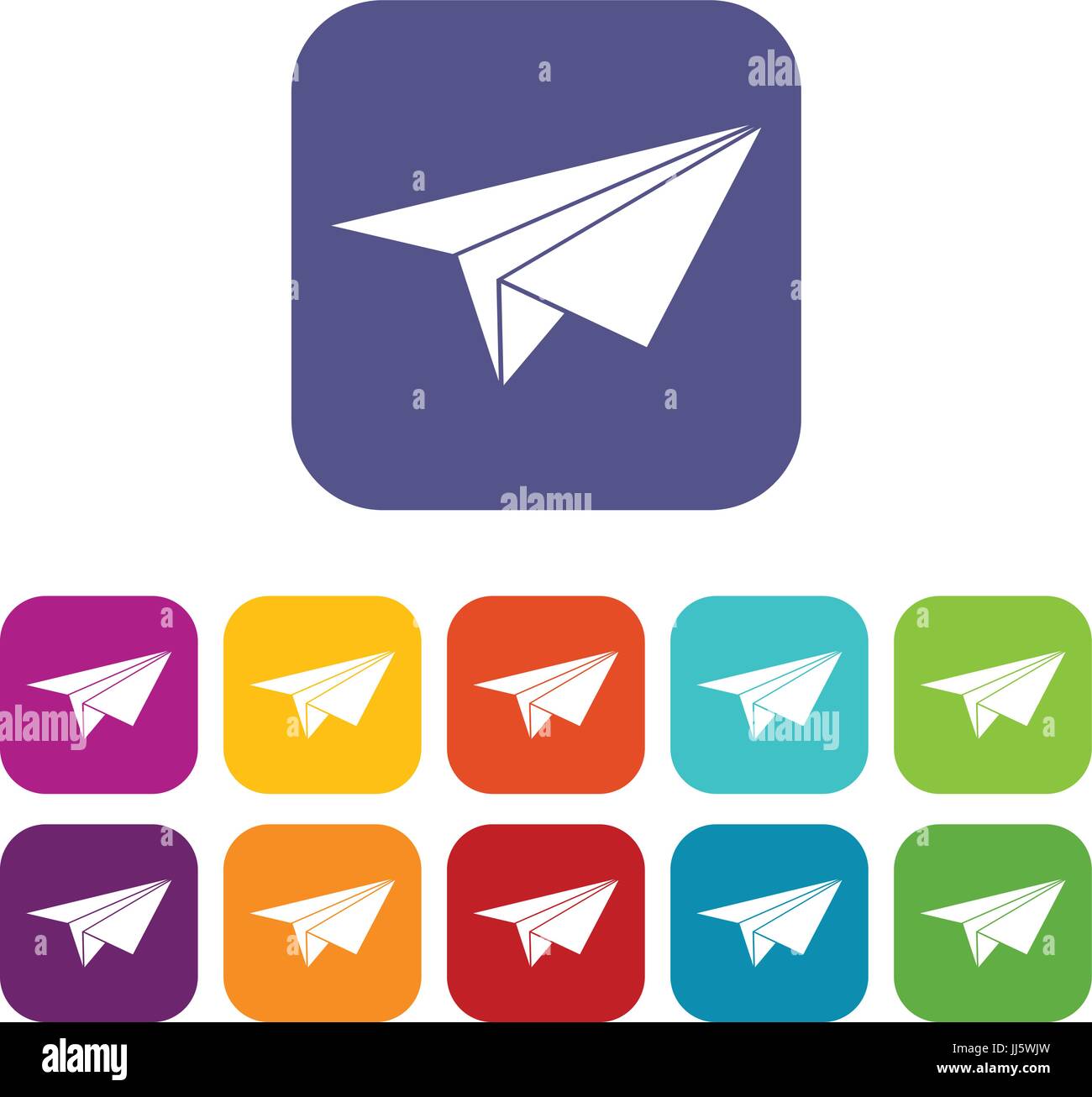 Paper plane icons set Stock Vector Image & Art - Alamy