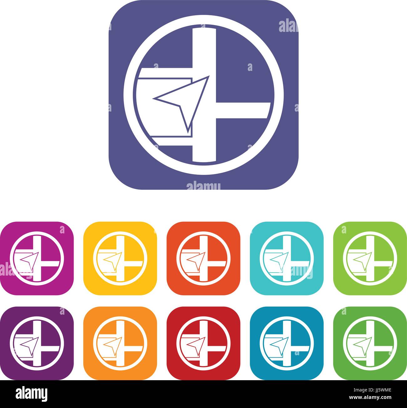 Map navigation icons set Stock Vector Image & Art - Alamy