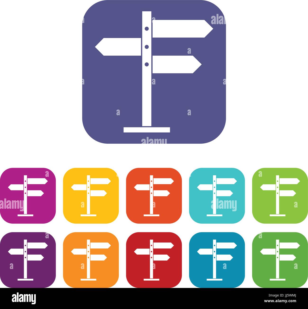 Direction signs icons set Stock Vector Image & Art - Alamy