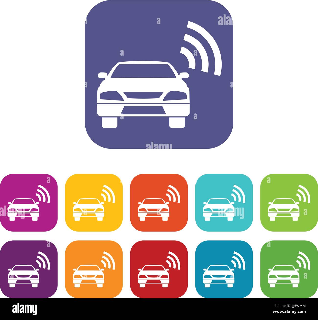 Car with wifi sign icons set Stock Vector Image & Art - Alamy