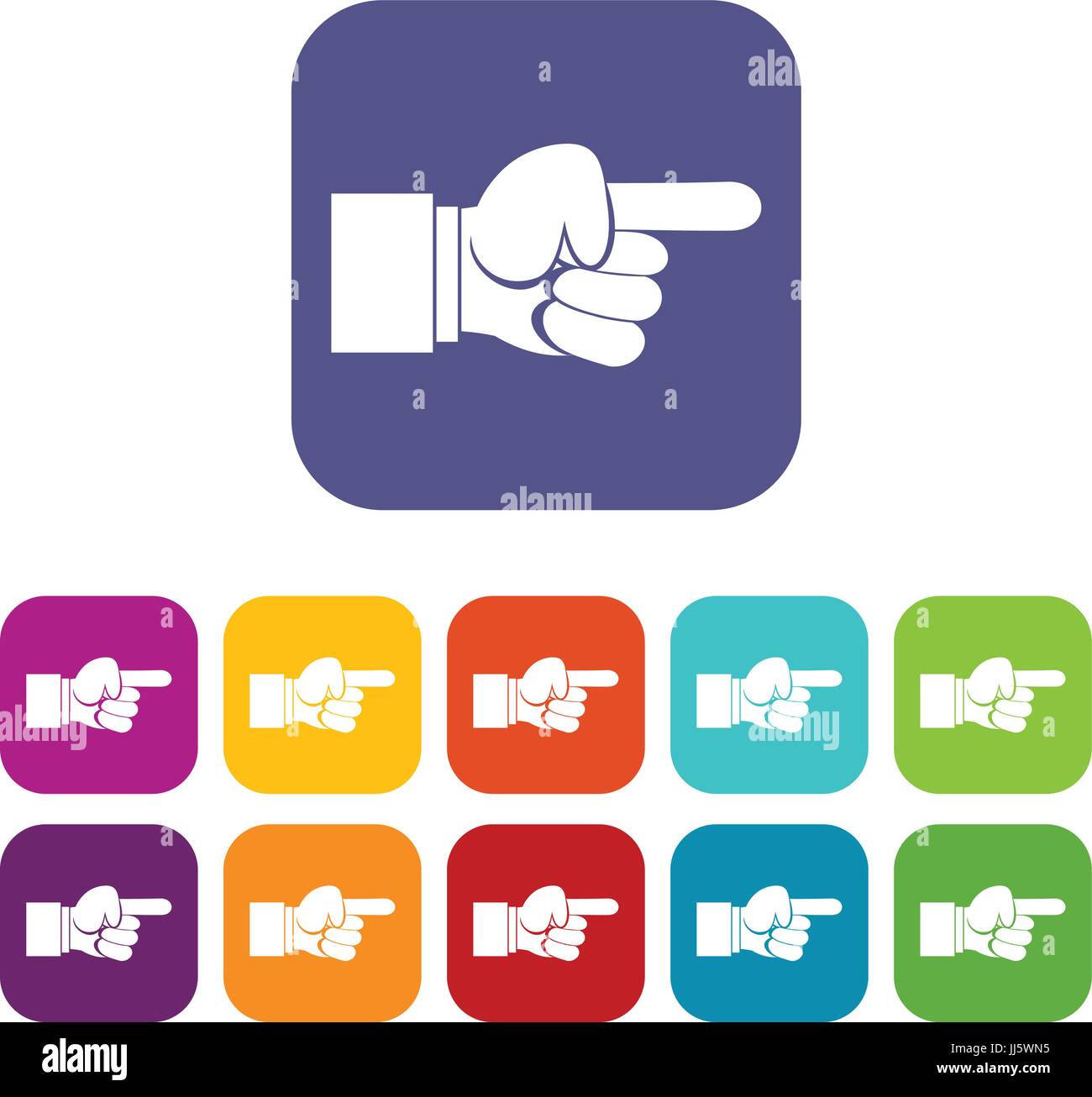Pointing hand gesture icons set Stock Vector Image & Art - Alamy