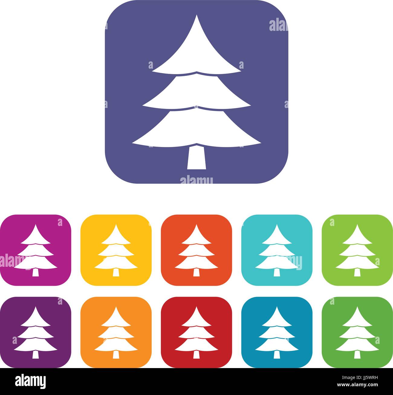 Fir tree icons set Stock Vector Image & Art - Alamy