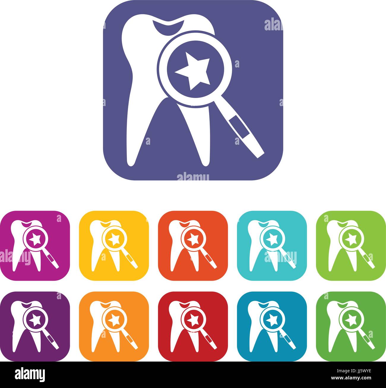 Tooth magnifying glass icons hi-res stock photography and images - Alamy