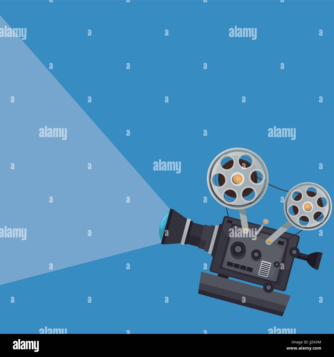 color background with movie projector Stock Vector Image & Art - Alamy