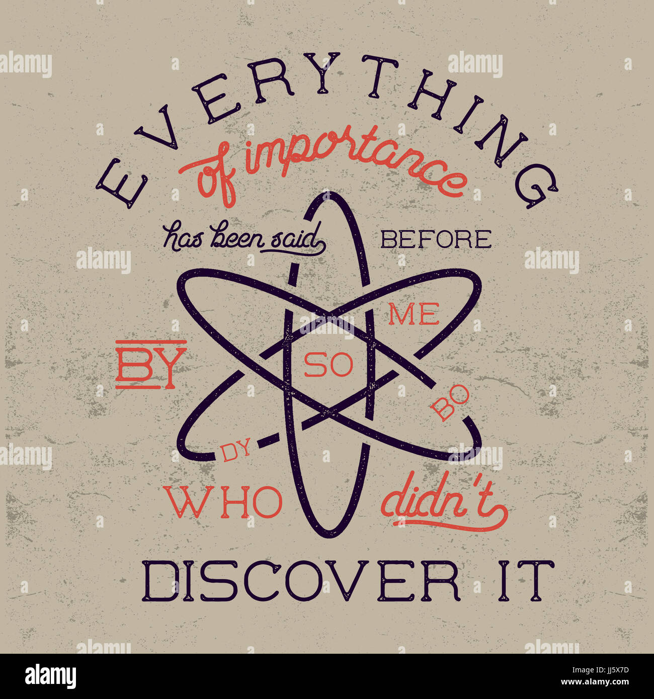 Vintage science poster and background with Stigler s law of eponymy and ...