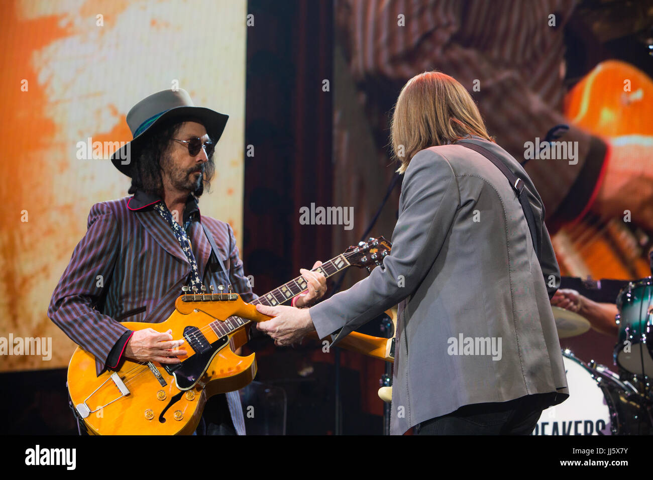 Mike Campbell and Tom Petty. Tom Petty & The Heartbreakers performing ...