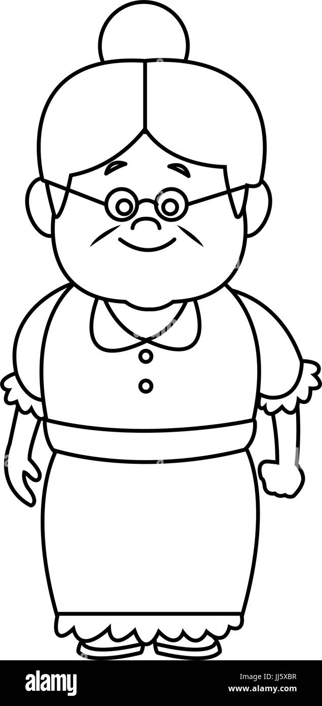Grandmother Clipart Outline