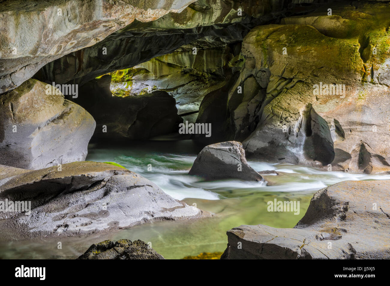 Atluck Creek cutting through the cast limestone creating Huson Natural ...
