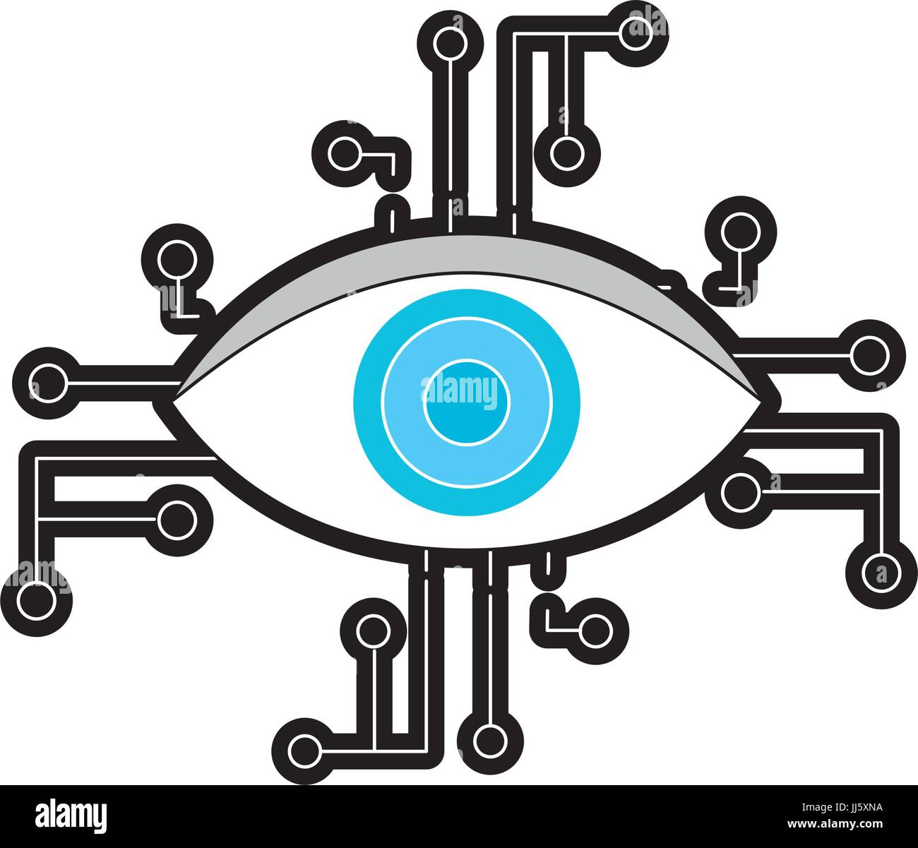 visual technology connect in the cyberspace structure Stock Vector ...