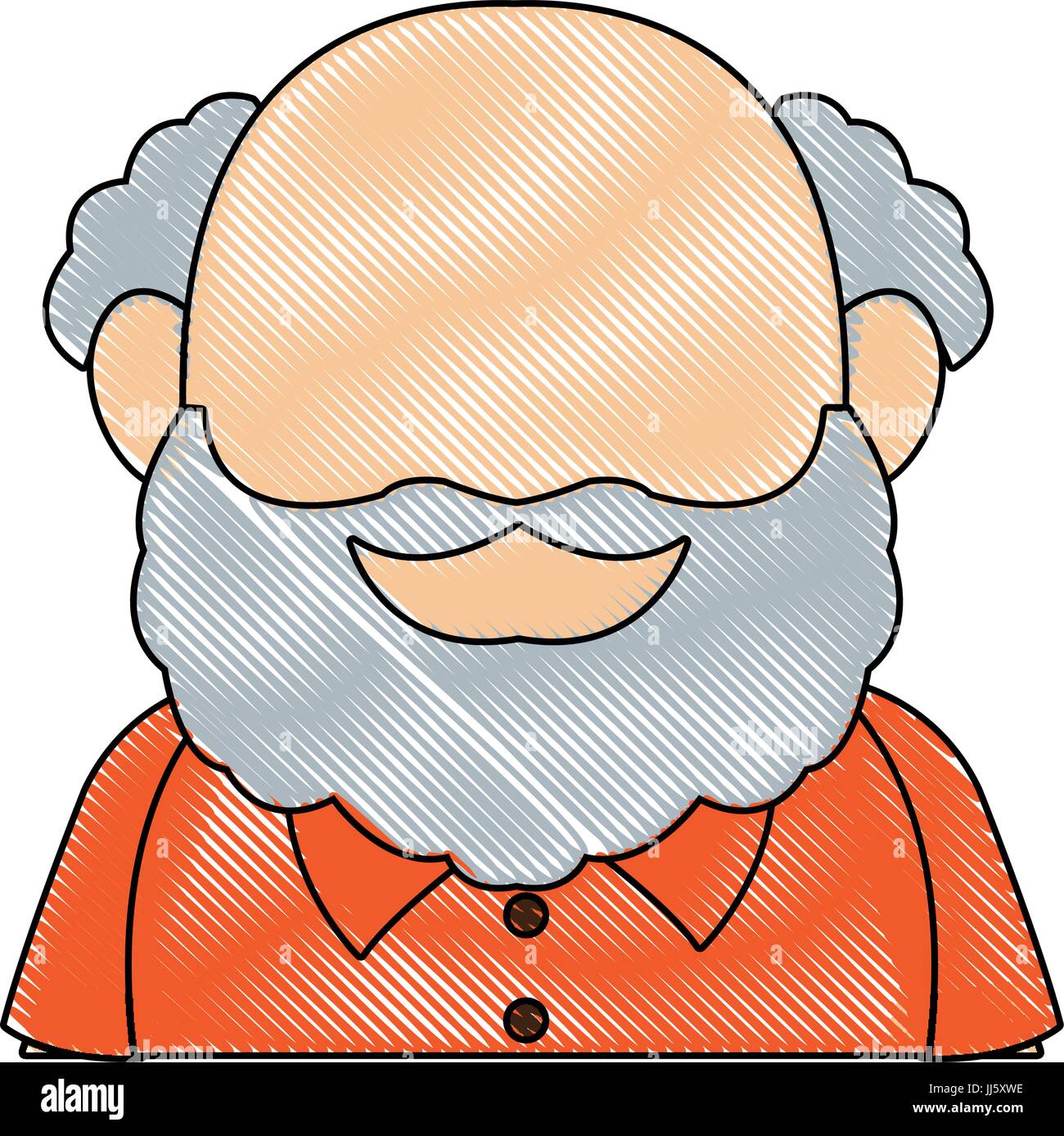 portrait happy grandfather man family person Stock Vector Image & Art ...
