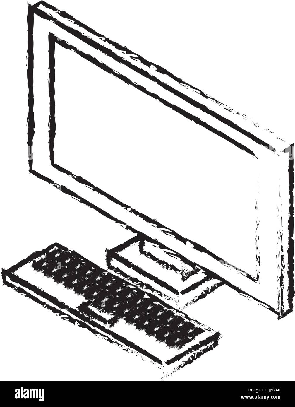 figure technology computer to social information connect Stock Vector ...