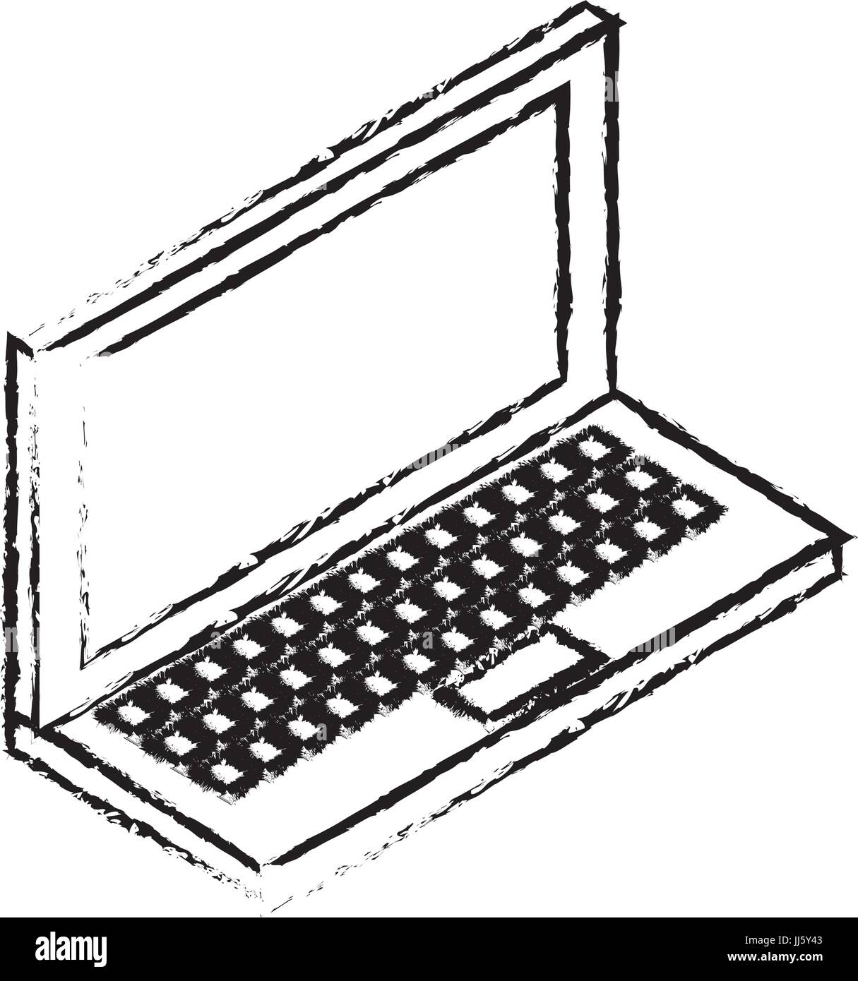 figure technology laptop to social information connect Stock Vector ...